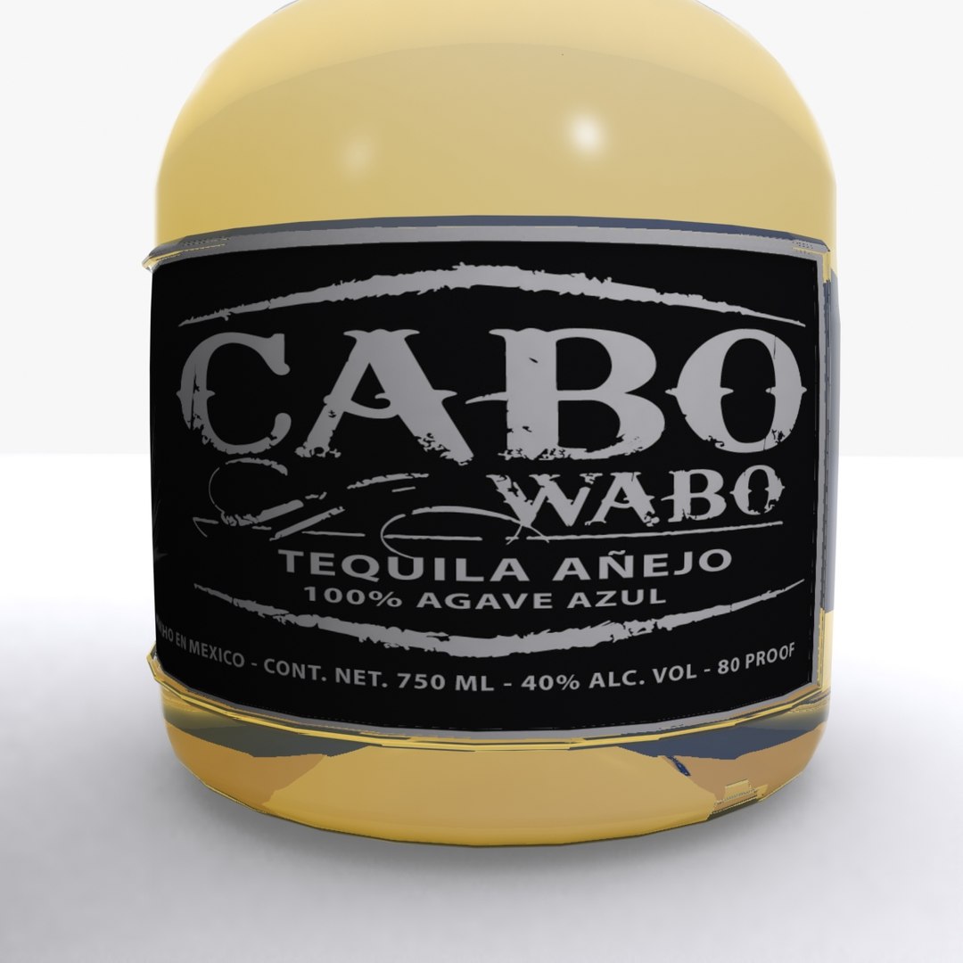 3d Model Set Cabo Wabo Tequila