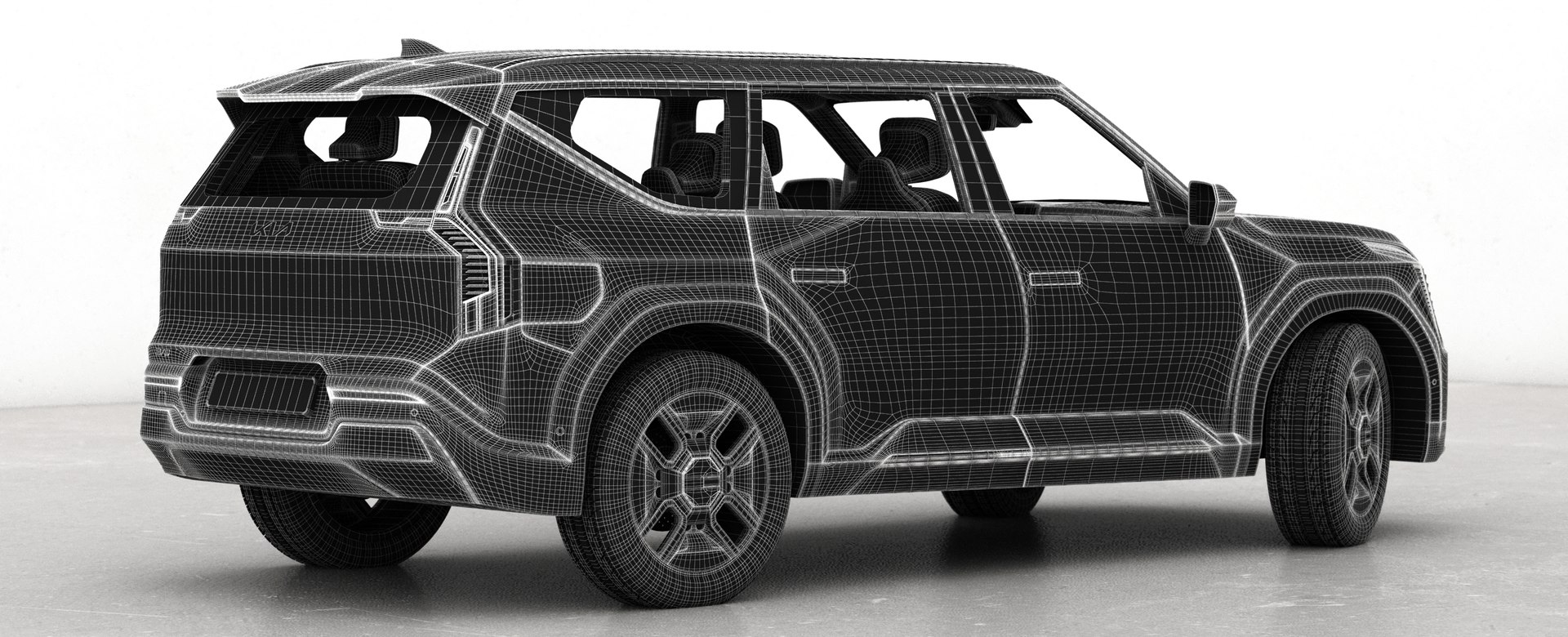 Kia EV9 2024 Low interior 3D model - TurboSquid 2130187