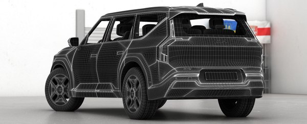 modelo 3d Kia EV9 2024 Bajo interior - TurboSquid 2130187