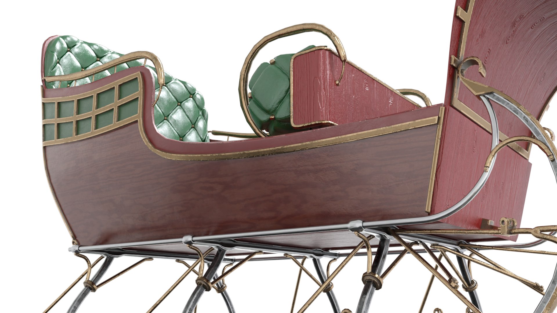 Sleigh Santa Claus Realistic Low-poly 3D Model 3D - TurboSquid 2313711