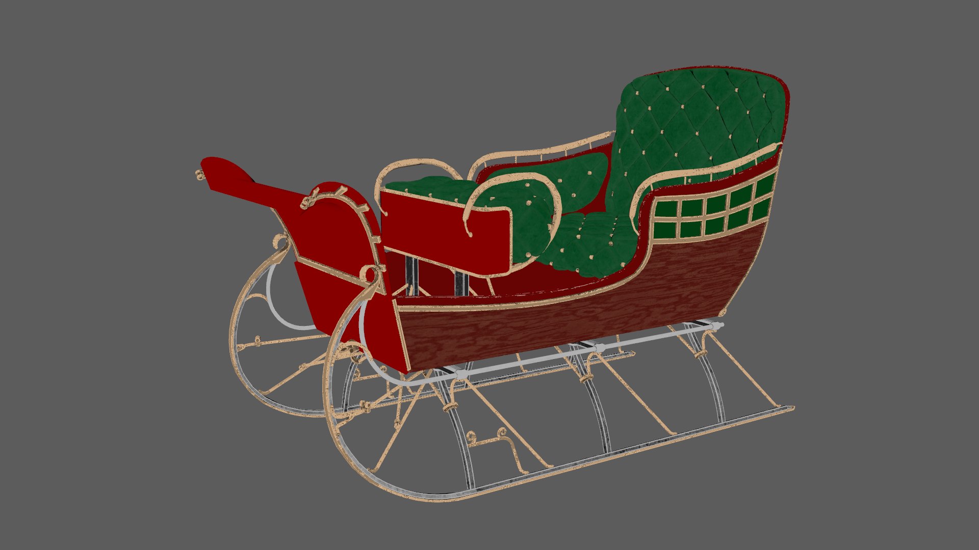 Sleigh Santa Claus Realistic Low-poly 3D Model 3D - TurboSquid 2313711