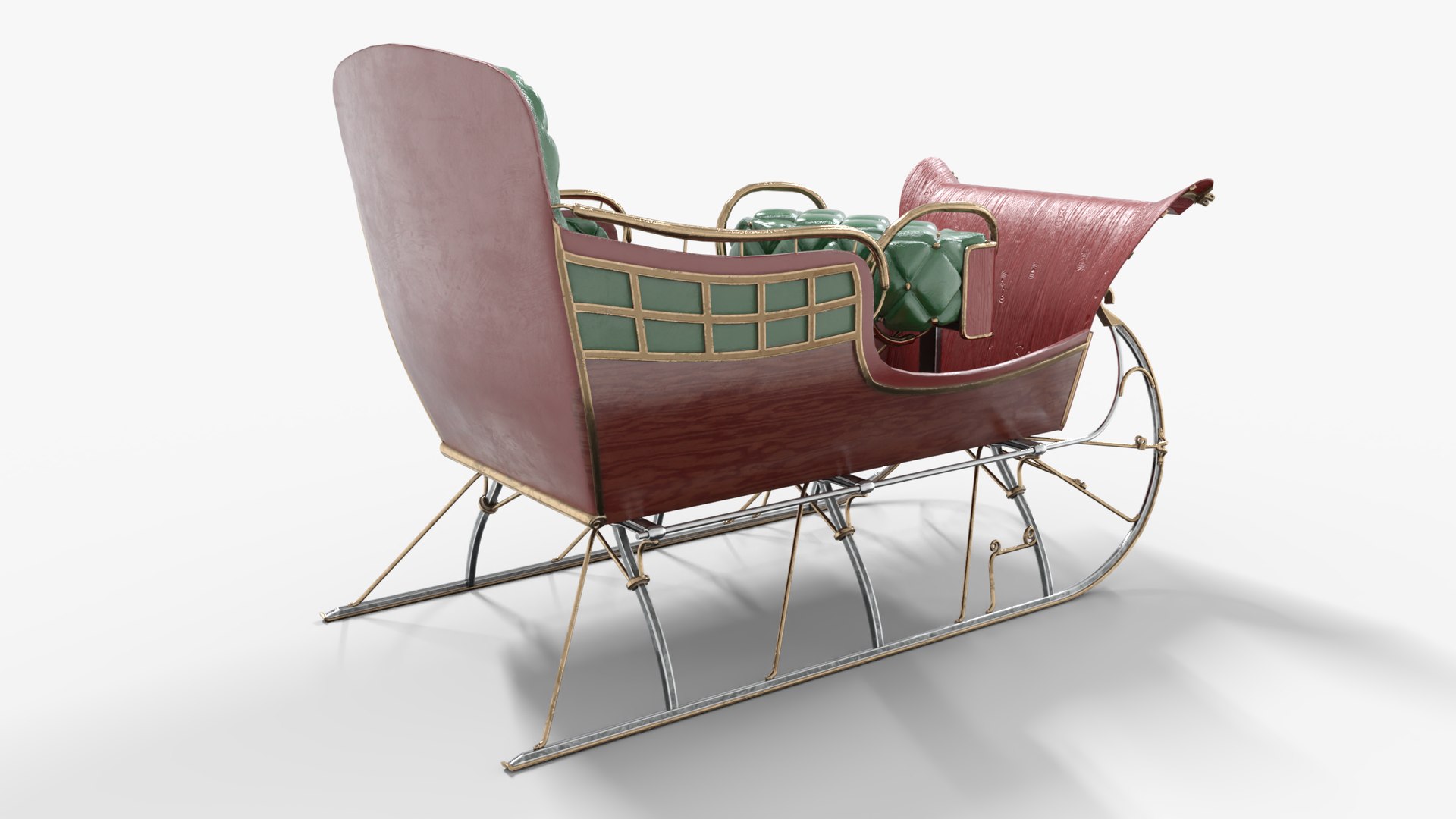 Sleigh Santa Claus Realistic Low-poly 3D Model 3D - TurboSquid 2313711