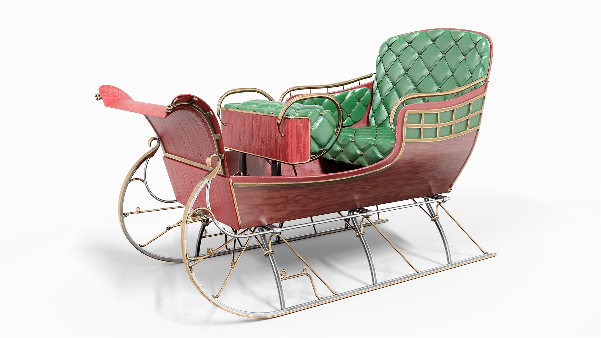 Sleigh Santa Claus Realistic Low-poly 3D Model 3D - TurboSquid 2313711