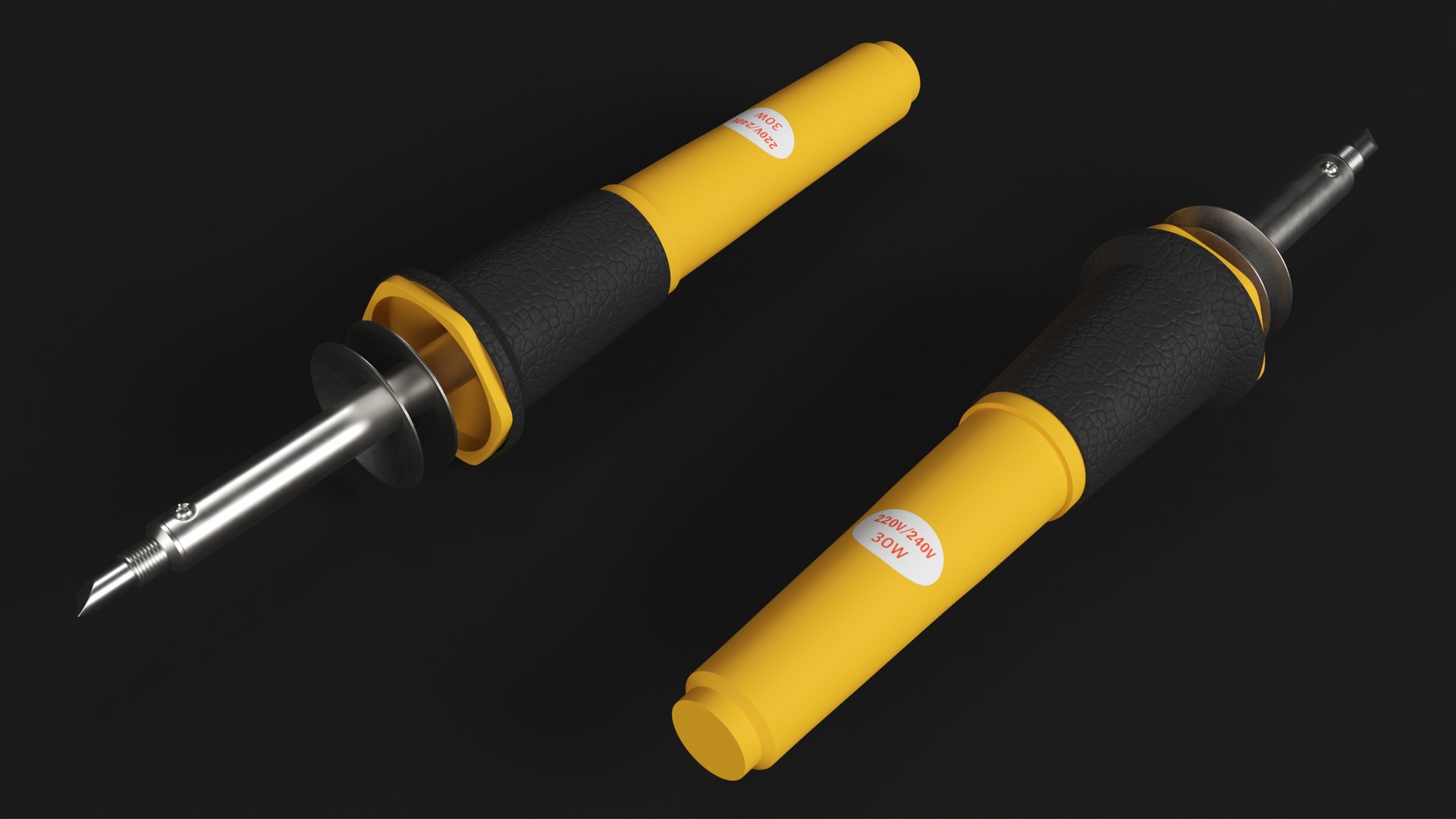 Wood And Leather Pyrography Pen Yellow 3D - TurboSquid 2156950