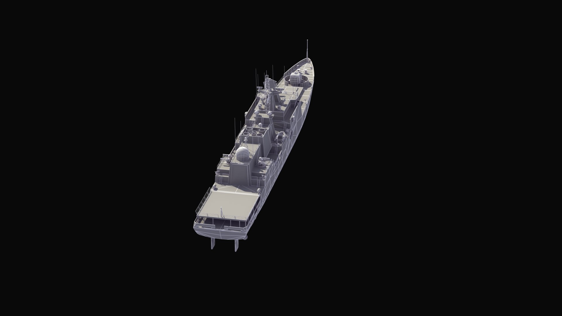 3D Grigorovich Class Frigate - TurboSquid 1502235