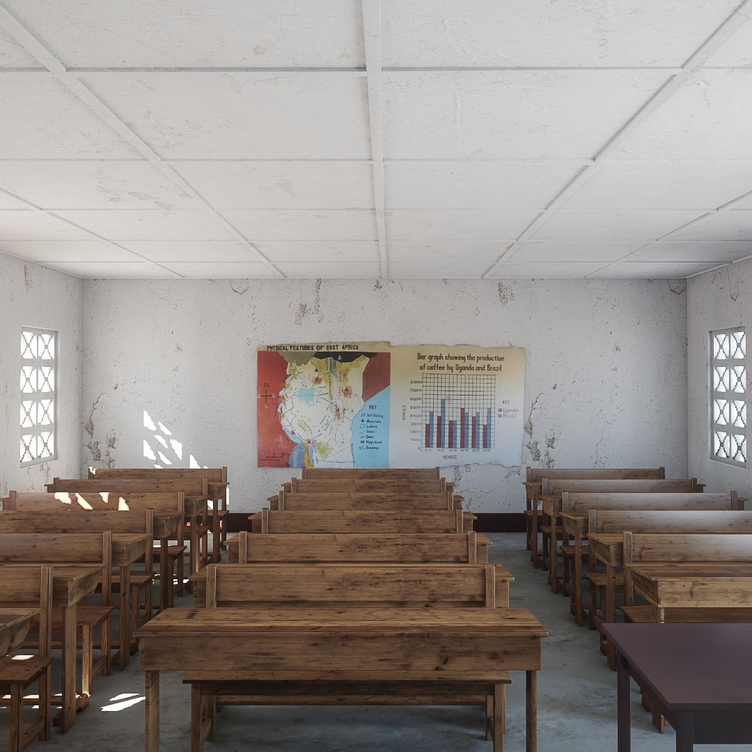 Class Room Realistic 3D Model - TurboSquid 1263274