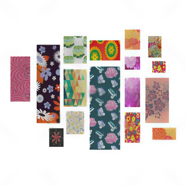Fresco curtain linen dyed cloth floral cloth 3D model - TurboSquid 1794974