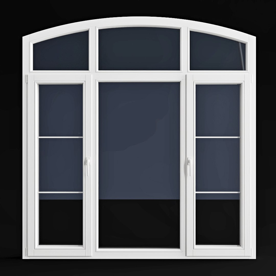 3D Wooden Windows Arc - TurboSquid 1229260