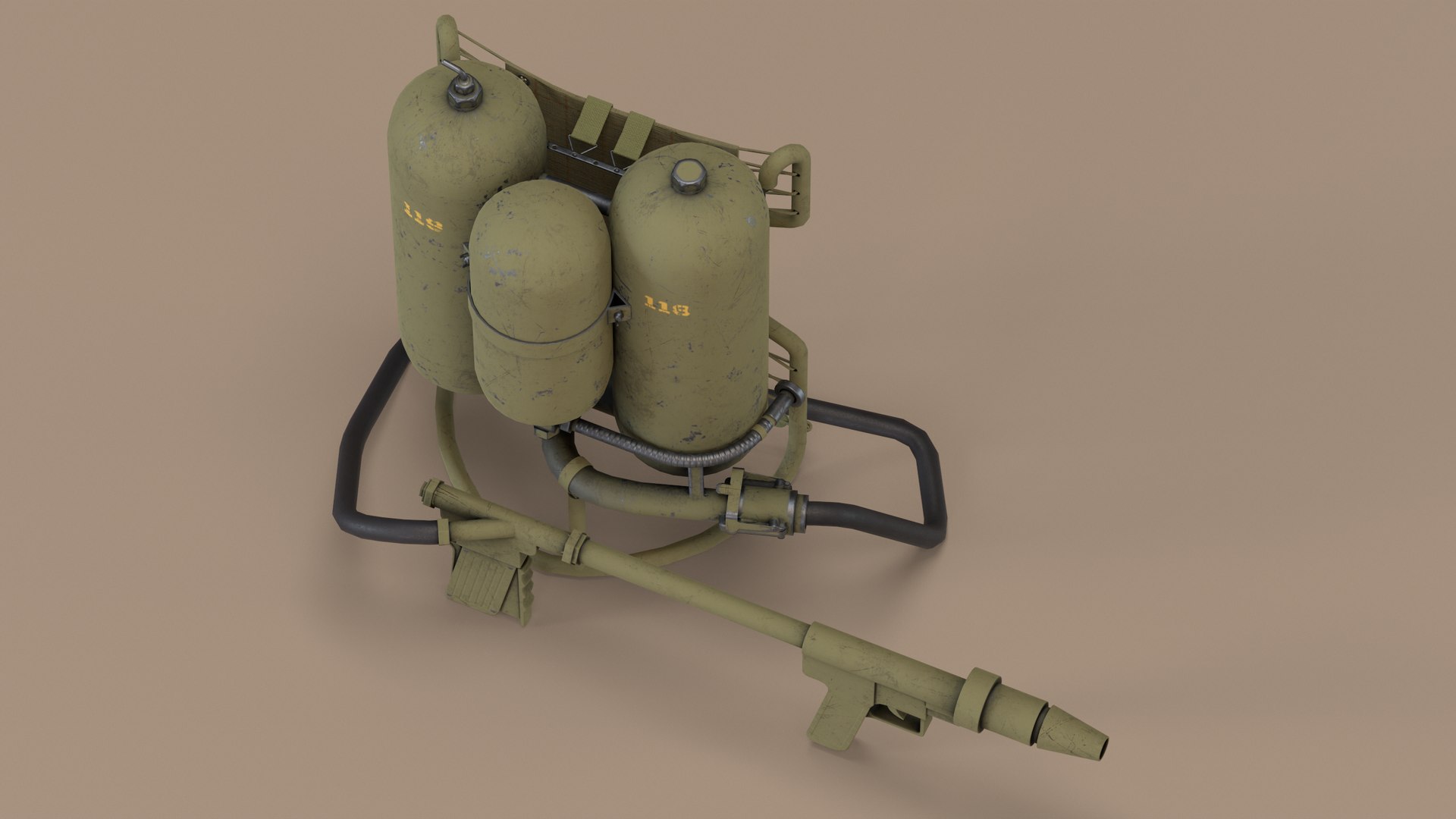 3D M2 Flamethrower - TurboSquid 1971723