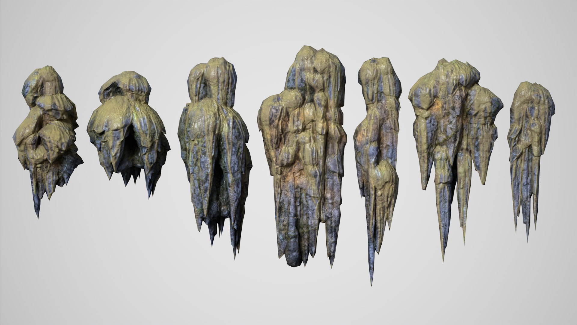 27 Low Poly Cave Stalactites - 250208 3D - TurboSquid 2351099