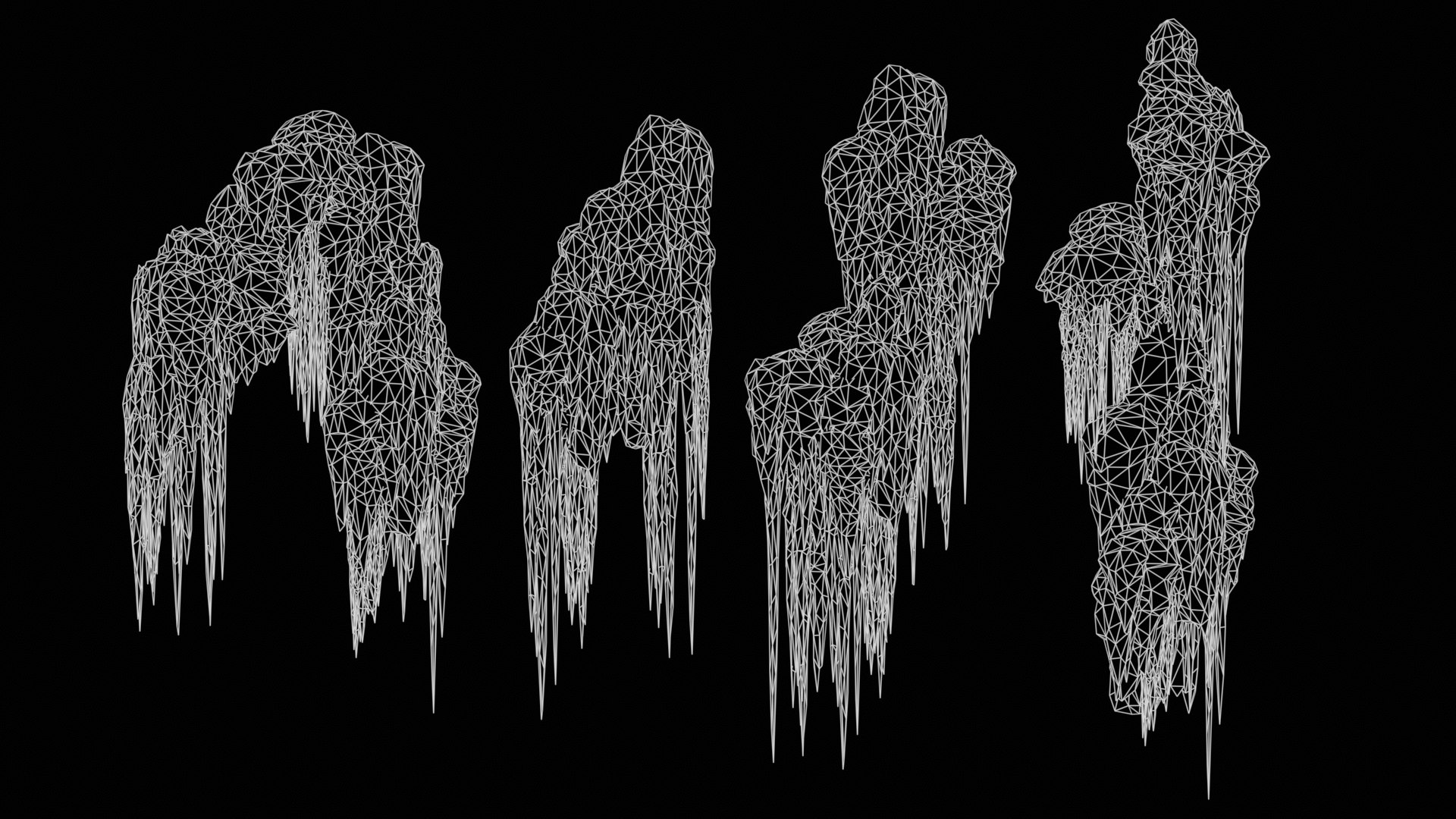 27 Low Poly Cave Stalactites - 250208 3D - TurboSquid 2351099