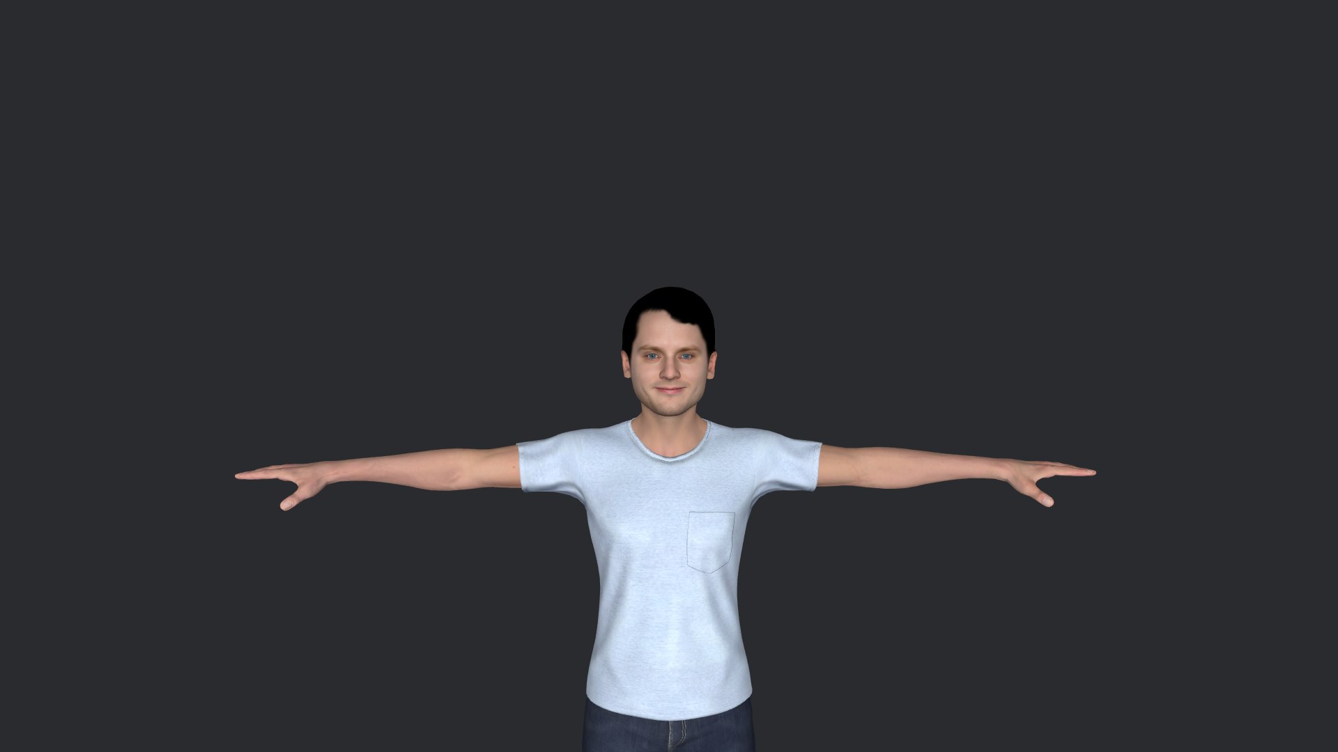 Elijah Wood Hyper Realistic Full Body Fully Rigged 3D Character 3D Model - TurboSquid 2221715