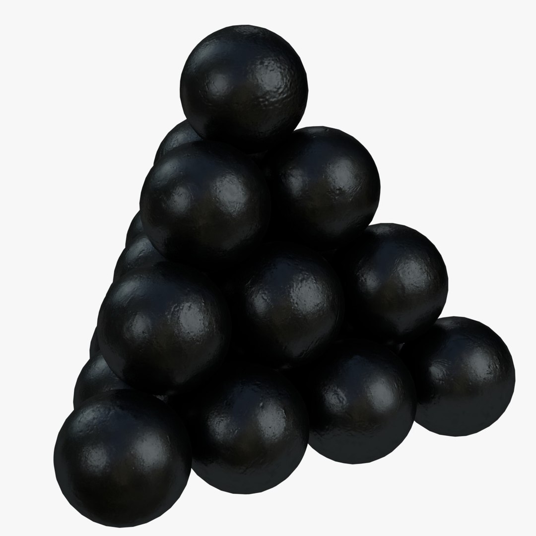Cannonballs stack 2 3D - TurboSquid 1386517