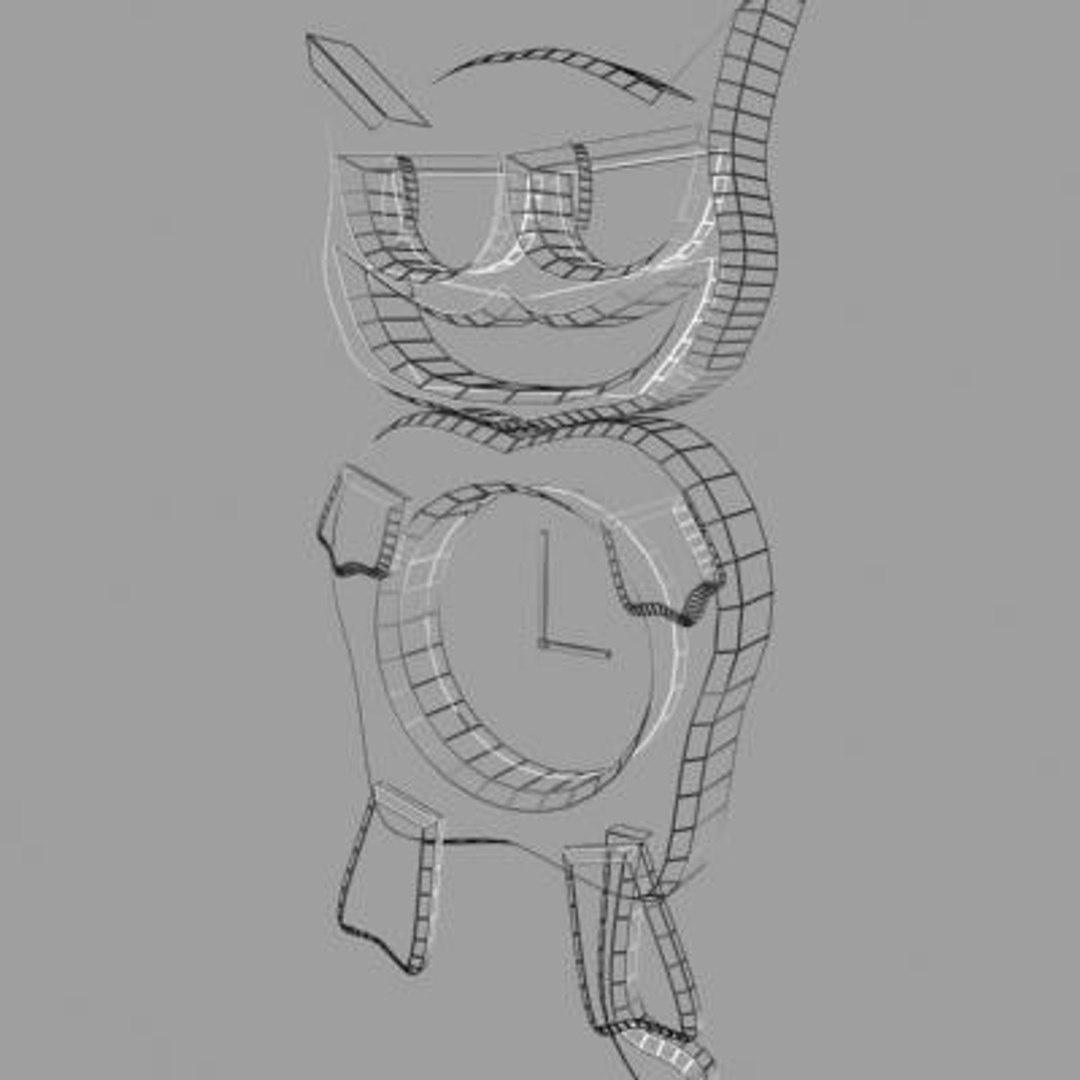 Catclock Cat Clock 3d Model