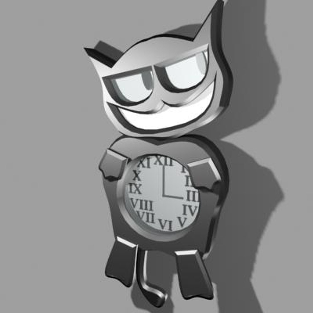 Catclock Cat Clock 3d Model