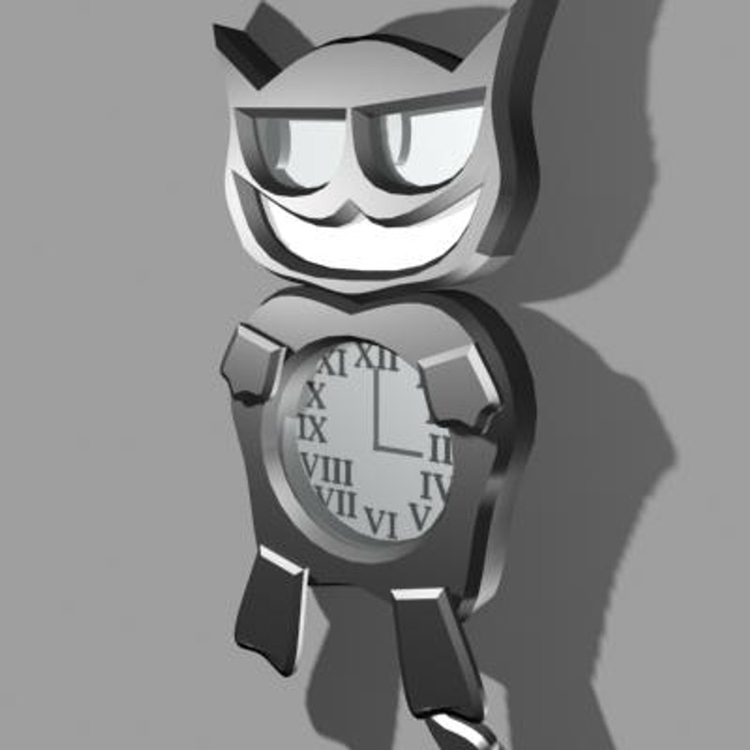 Catclock Cat Clock 3d Model