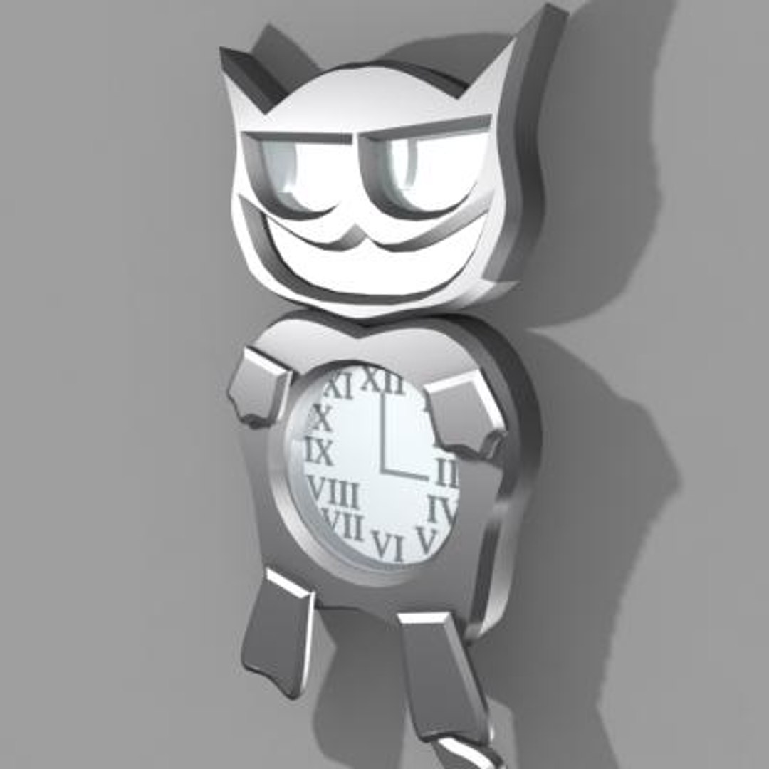 Catclock Cat Clock 3d Model