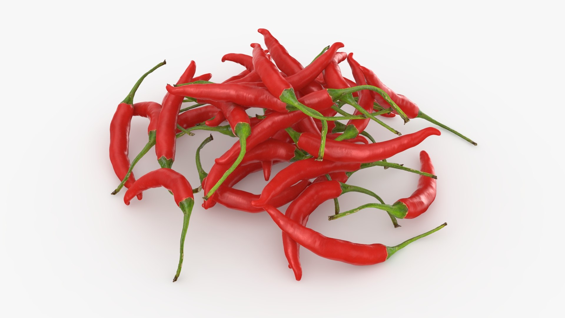 Pile Of Red Chilli Pepper 3D Model - TurboSquid 2392835