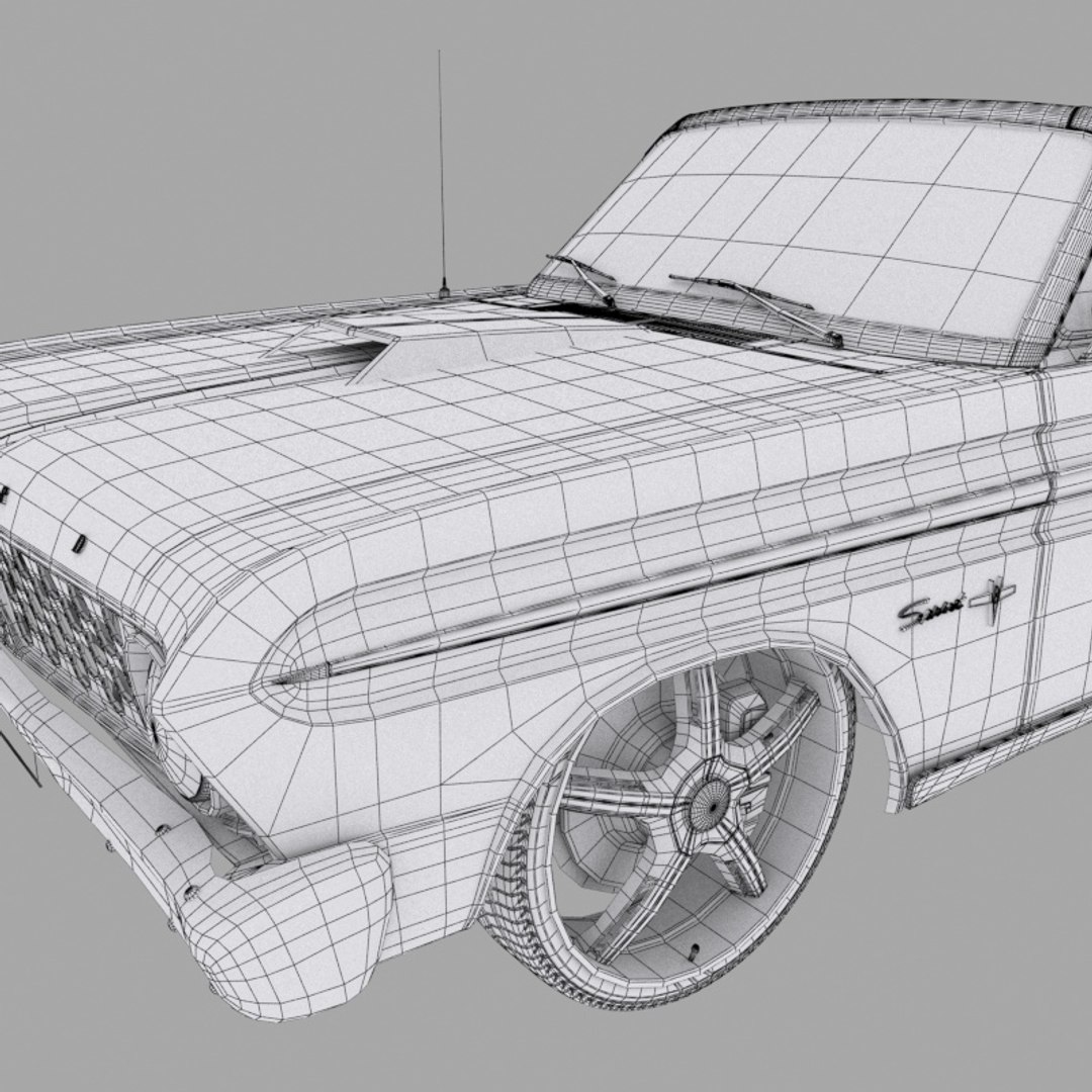 Lowrider Automobile Vehicle 3d Model