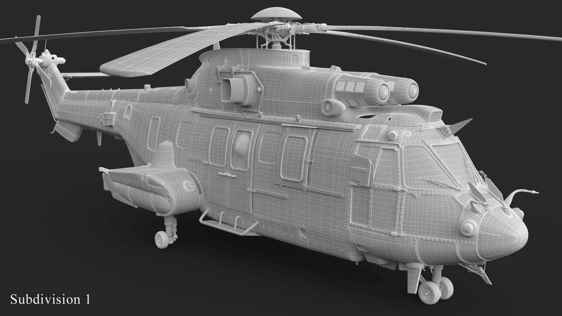 Eurocopter EC 725 3ds max Vray 3D model - TurboSquid 1789945