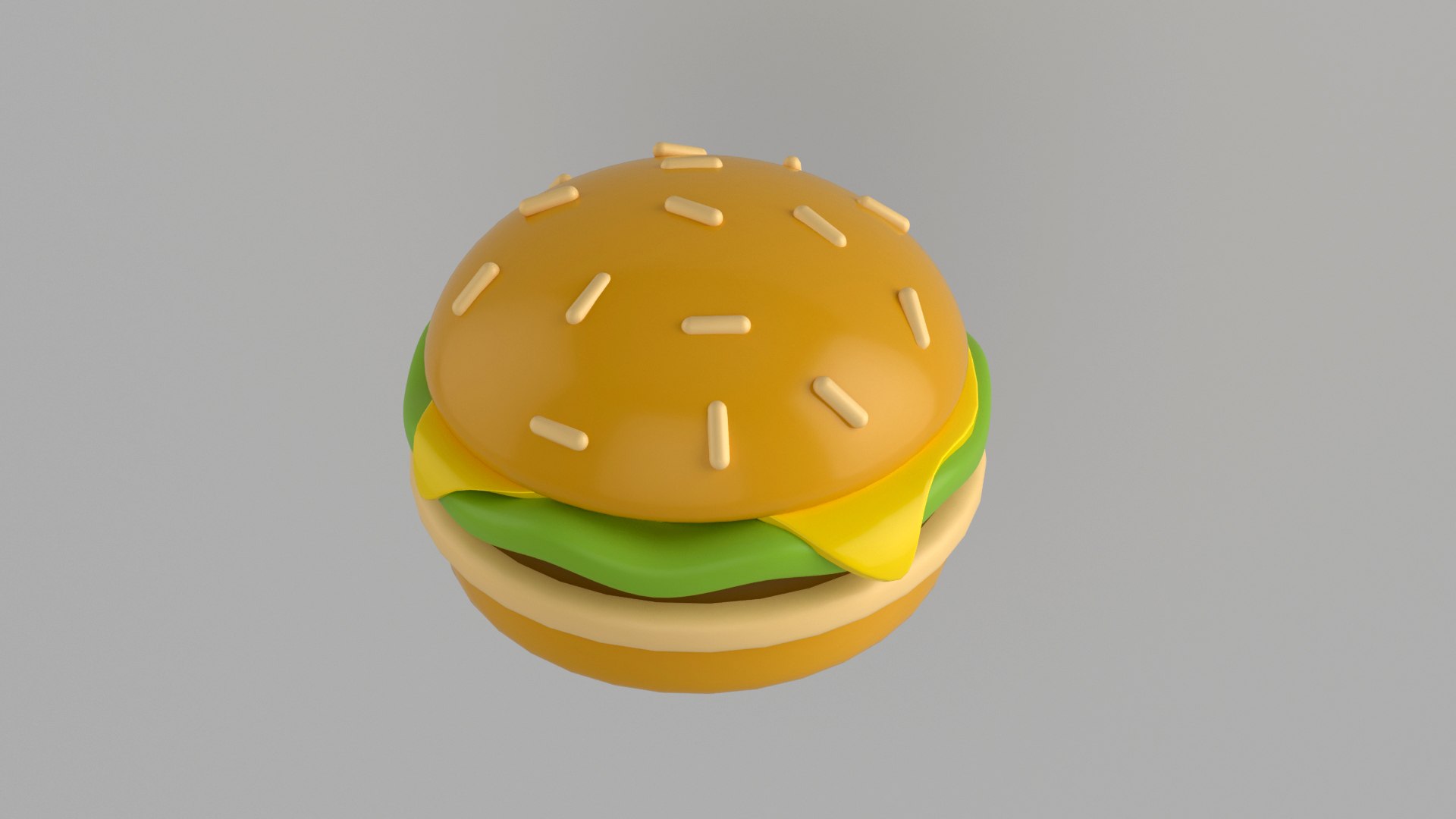 3D BURGER CARTOON LOW Model - TurboSquid 1791202