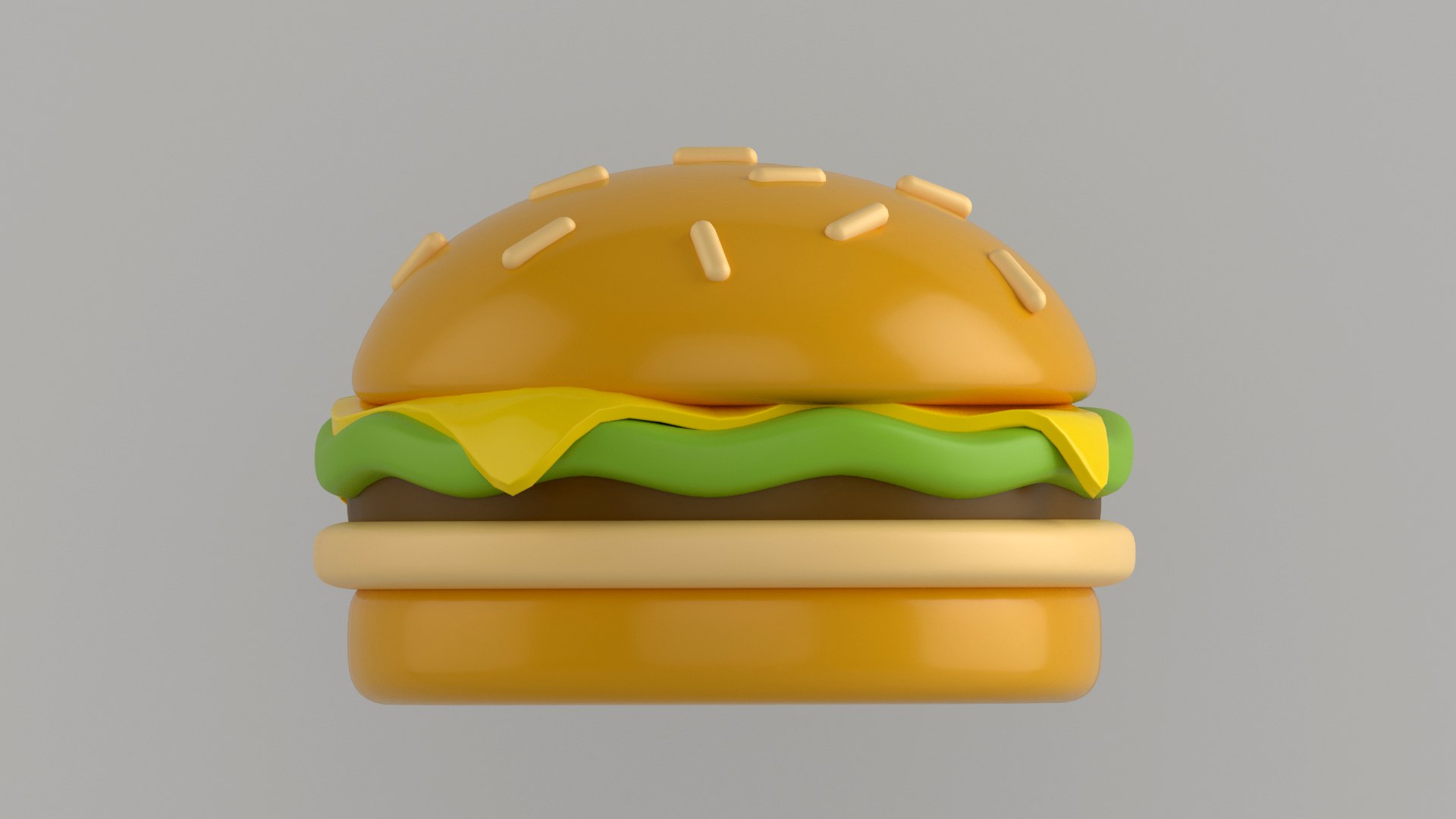 3D BURGER CARTOON LOW Model - TurboSquid 1791202