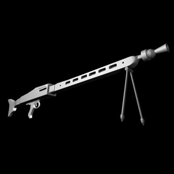 machine gun 3d max