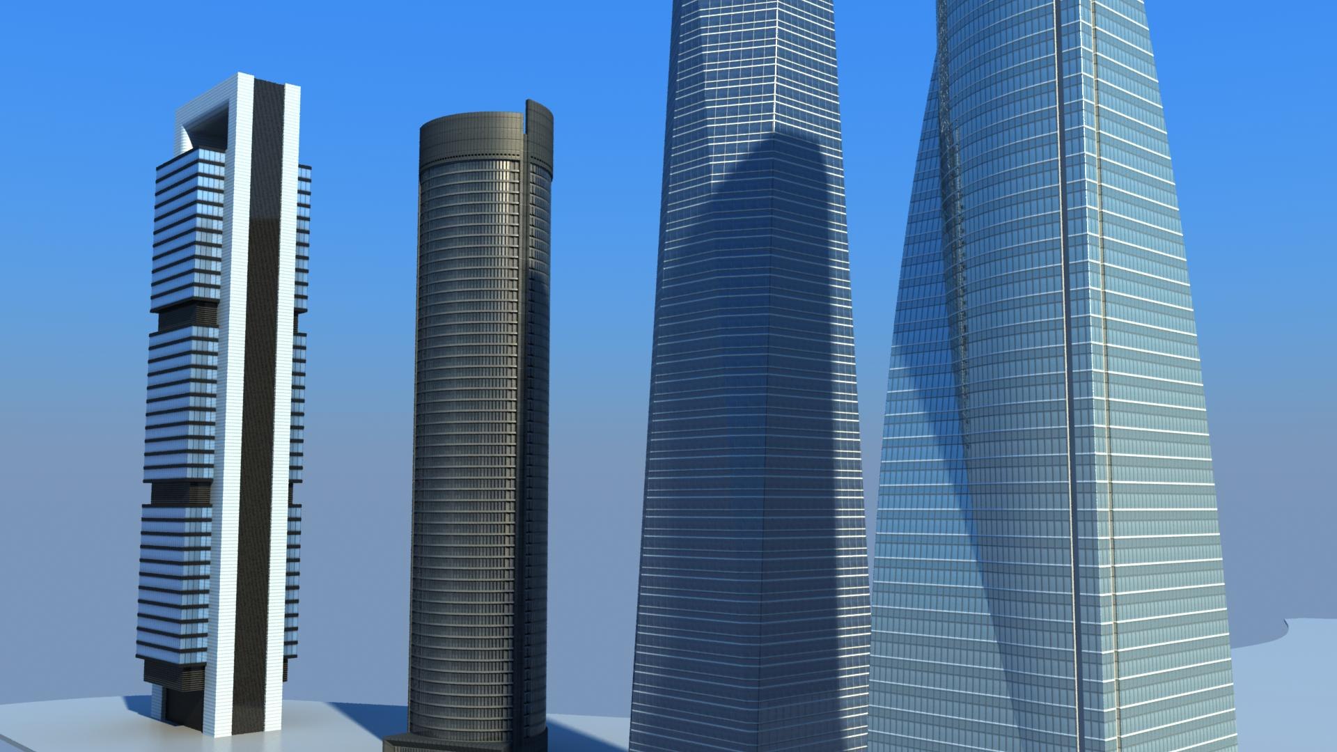 Madrid Skyscraper Tower 3d 3ds