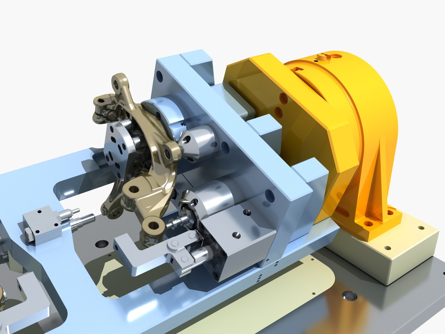 3D Industrial Equipment 51 - Four Axis Machining Fixture For Automotive ...