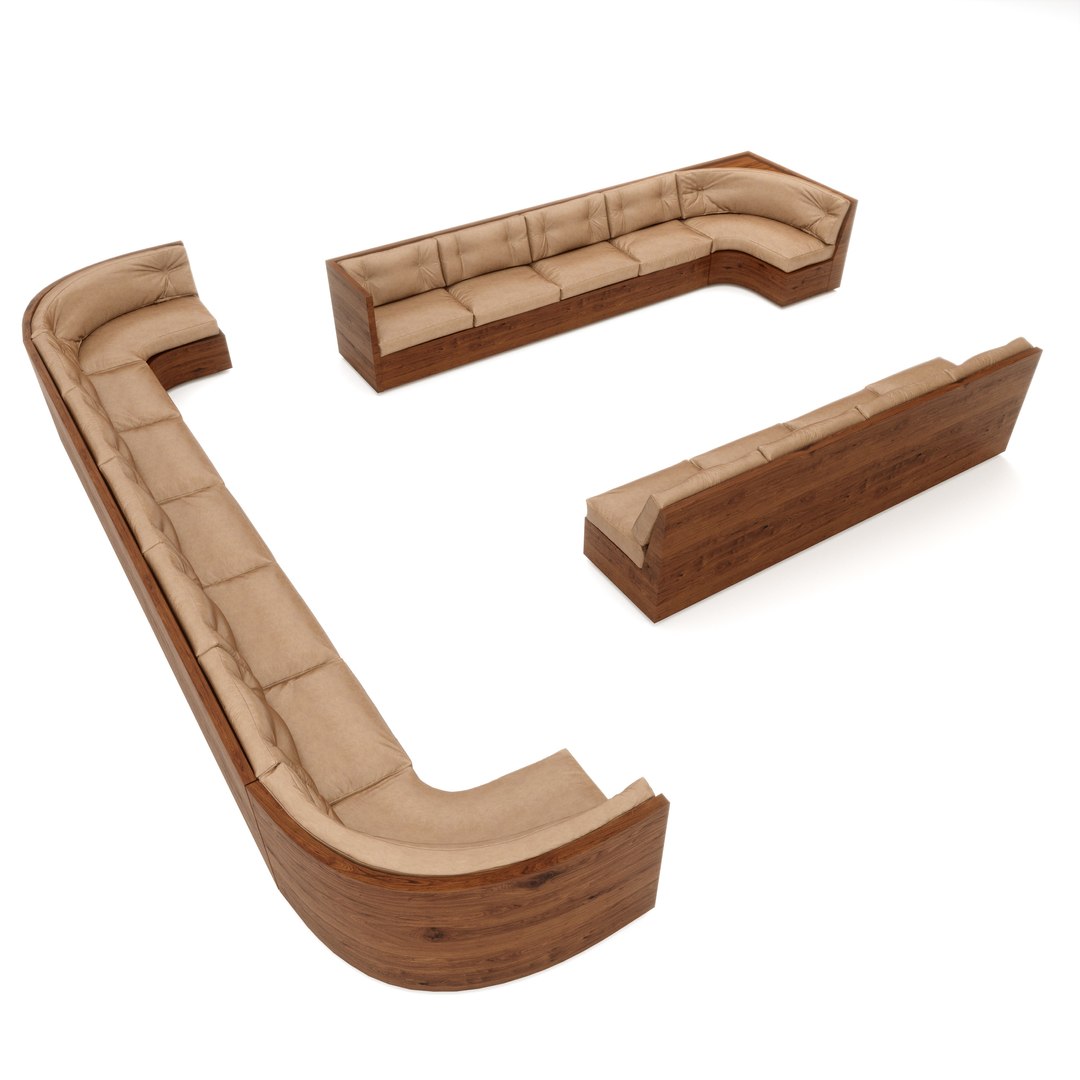 3D Booth seating in modular style model - TurboSquid 1941749