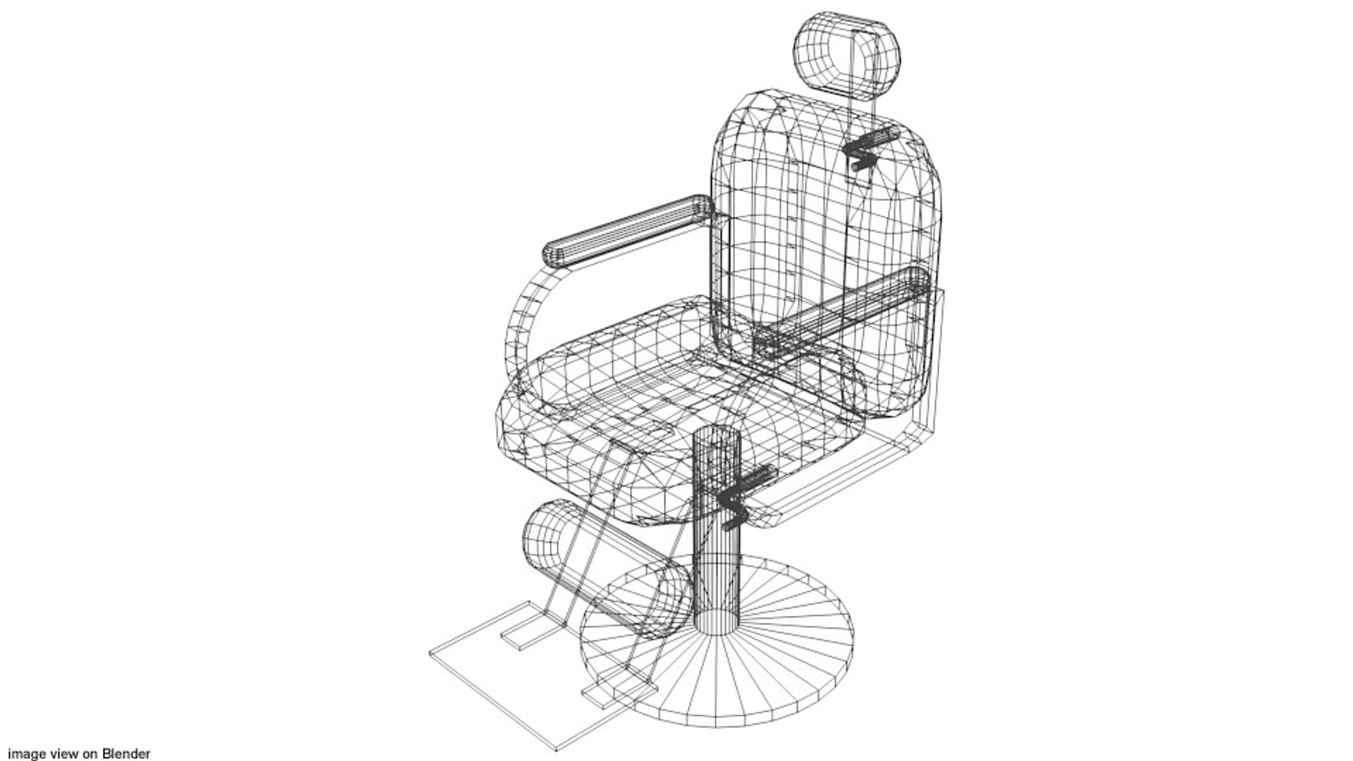 3d Model Barber Chair