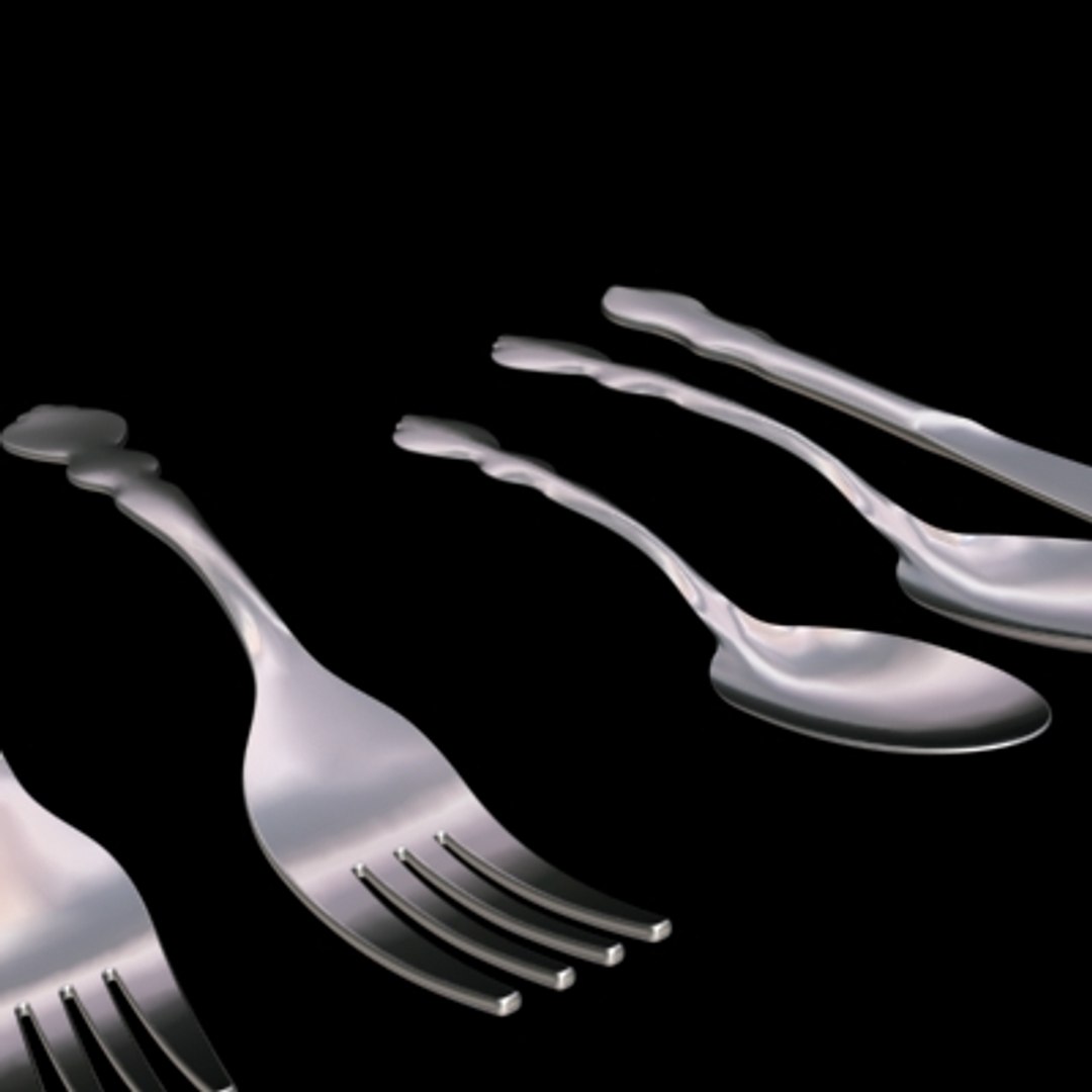 Knife Forks Spoons 3d Model
