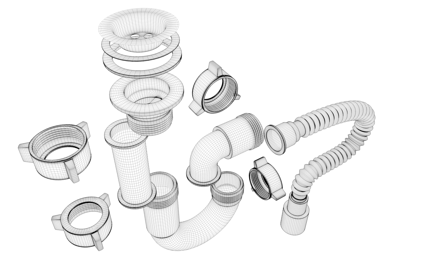 Free 3D kitchen siphon 001 - TurboSquid 1736266