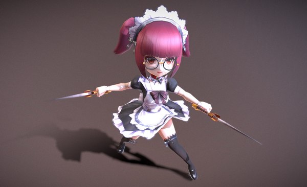 3D Casual RPG Monster - 1 Angel Maid - TurboSquid 2012120