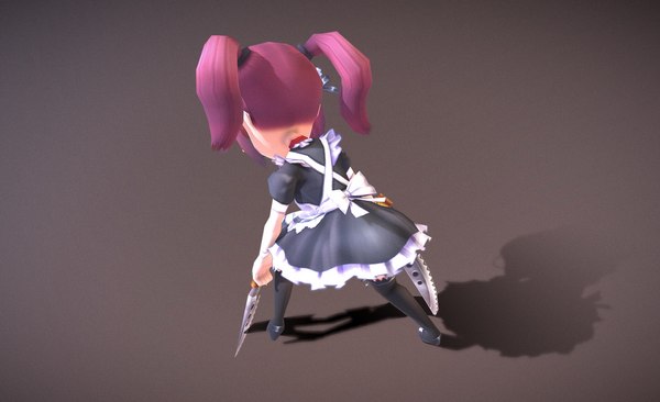 3D Casual RPG Monster - 1 Angel Maid - TurboSquid 2012120