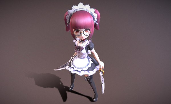 3D Casual RPG Monster - 1 Angel Maid - TurboSquid 2012120