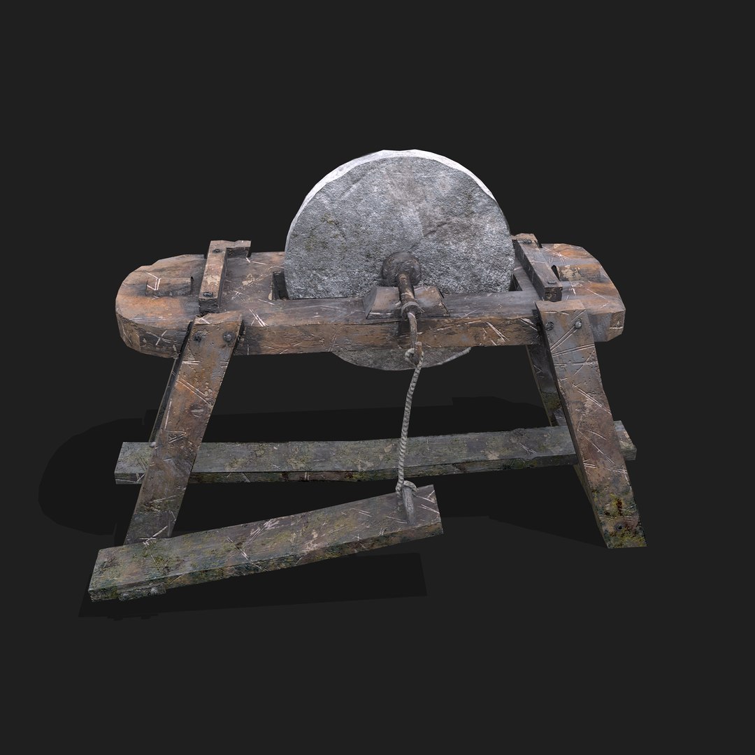 3D Model Medieval Grindstone - TurboSquid 1748340