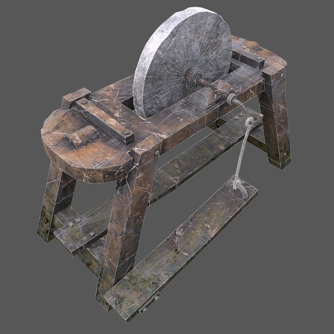 3D model Medieval Grindstone - TurboSquid 1748340