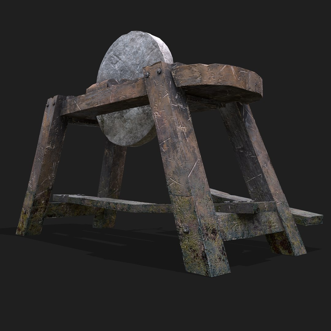 3D Model Medieval Grindstone - TurboSquid 1748340