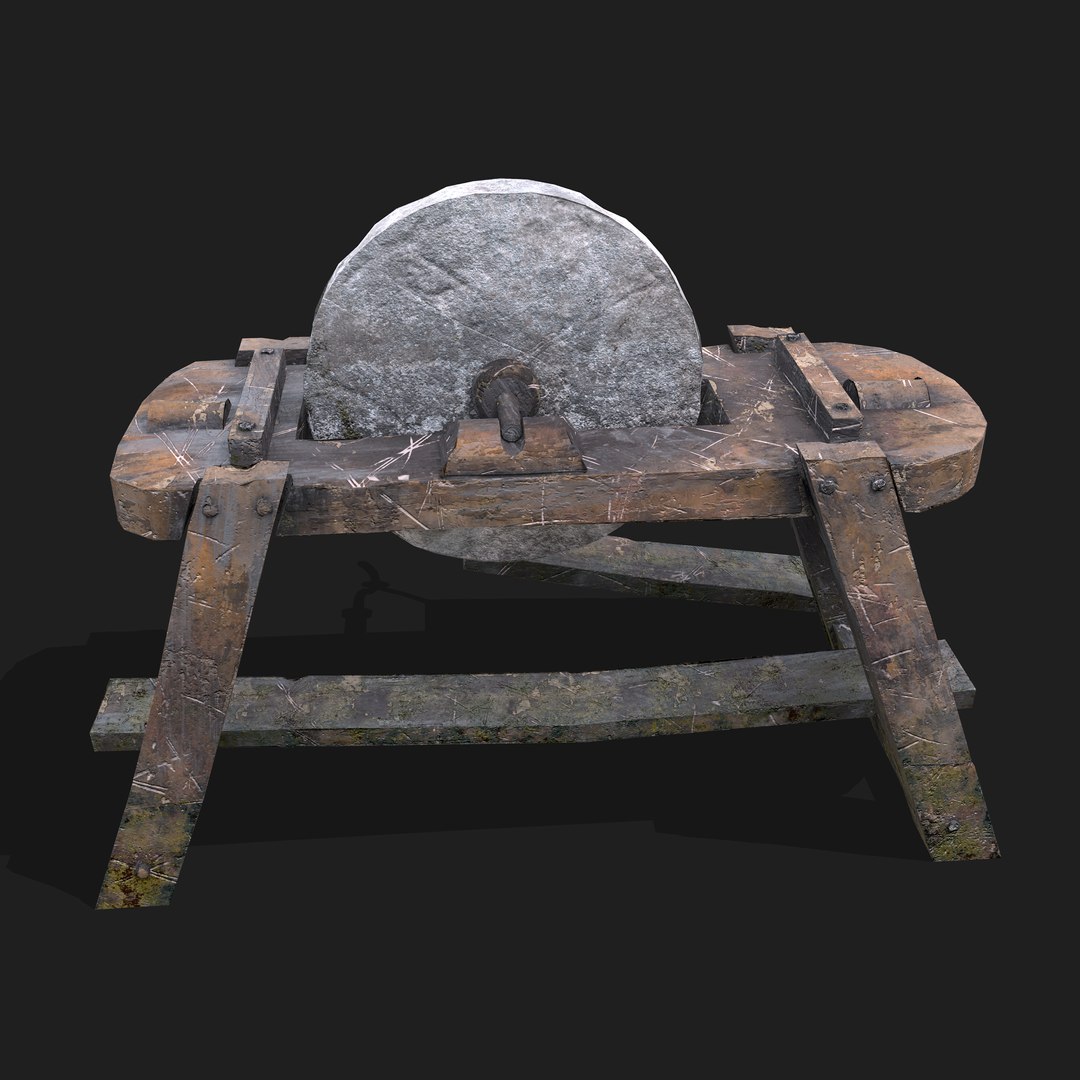 3D Model Medieval Grindstone - TurboSquid 1748340