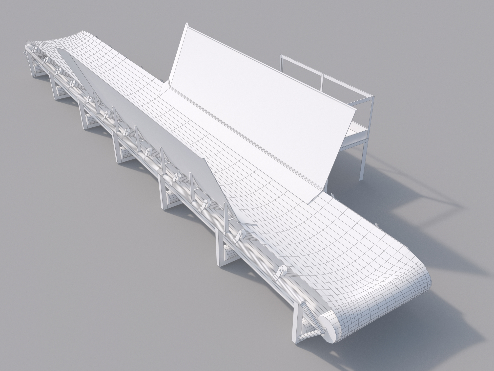 3d mining conveyor belt coal model
