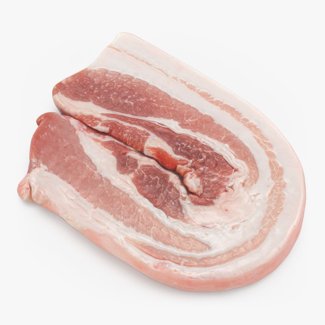 Raw Pork Belly 02 3D model - TurboSquid 2064268