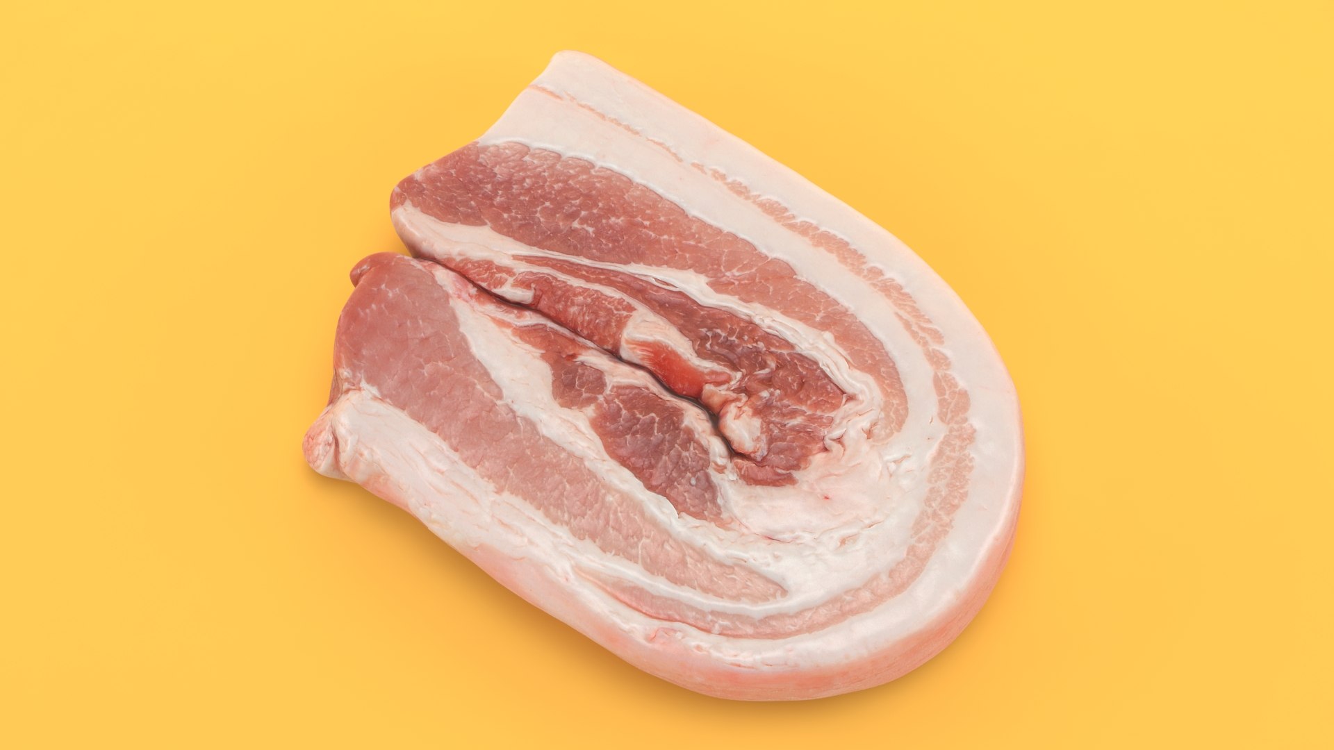 Raw Pork Belly 02 3D model - TurboSquid 2064268
