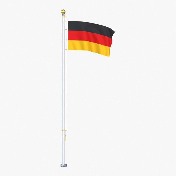 modèle 3D de Mât de drapeau allemand animé - TurboSquid 2502221