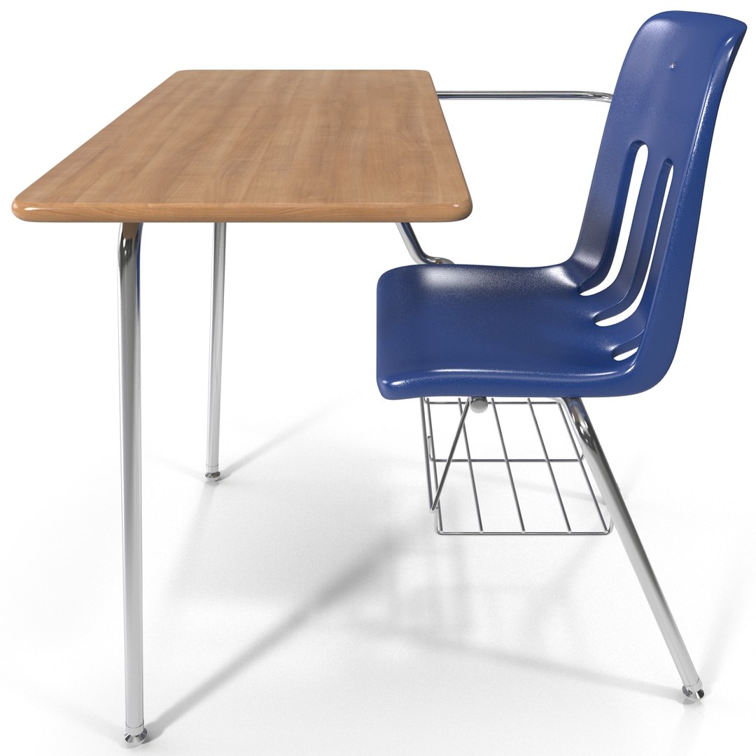 Students Desk 3d Model