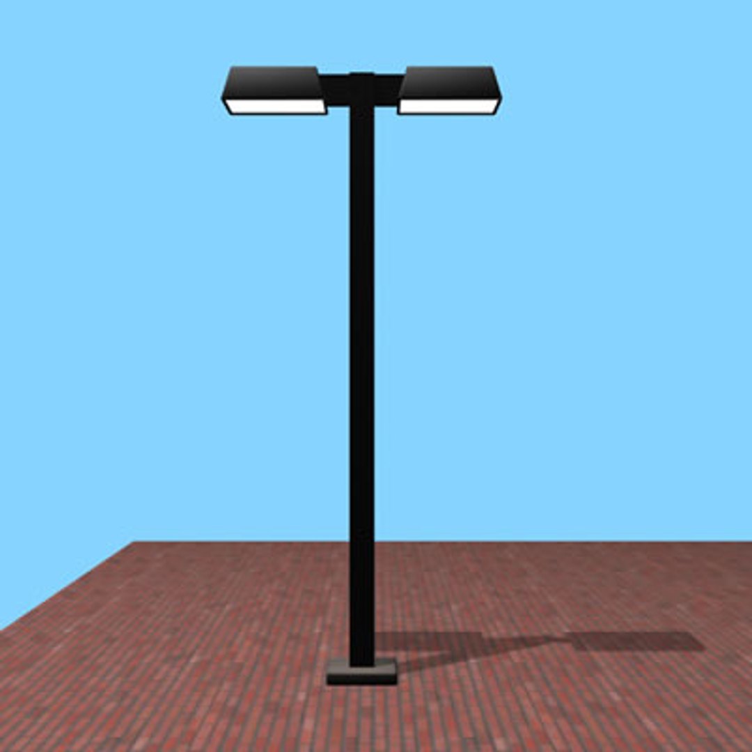 3d Modern Lamp Street Model