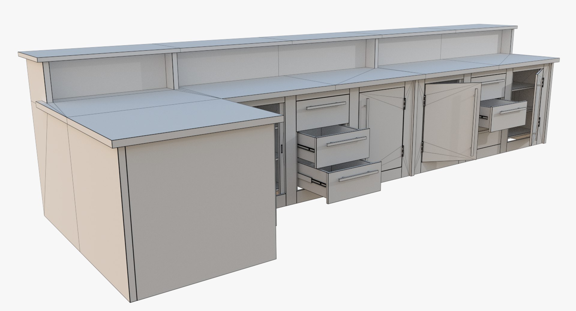 3d Interactive Kitchen Bar Counter Model