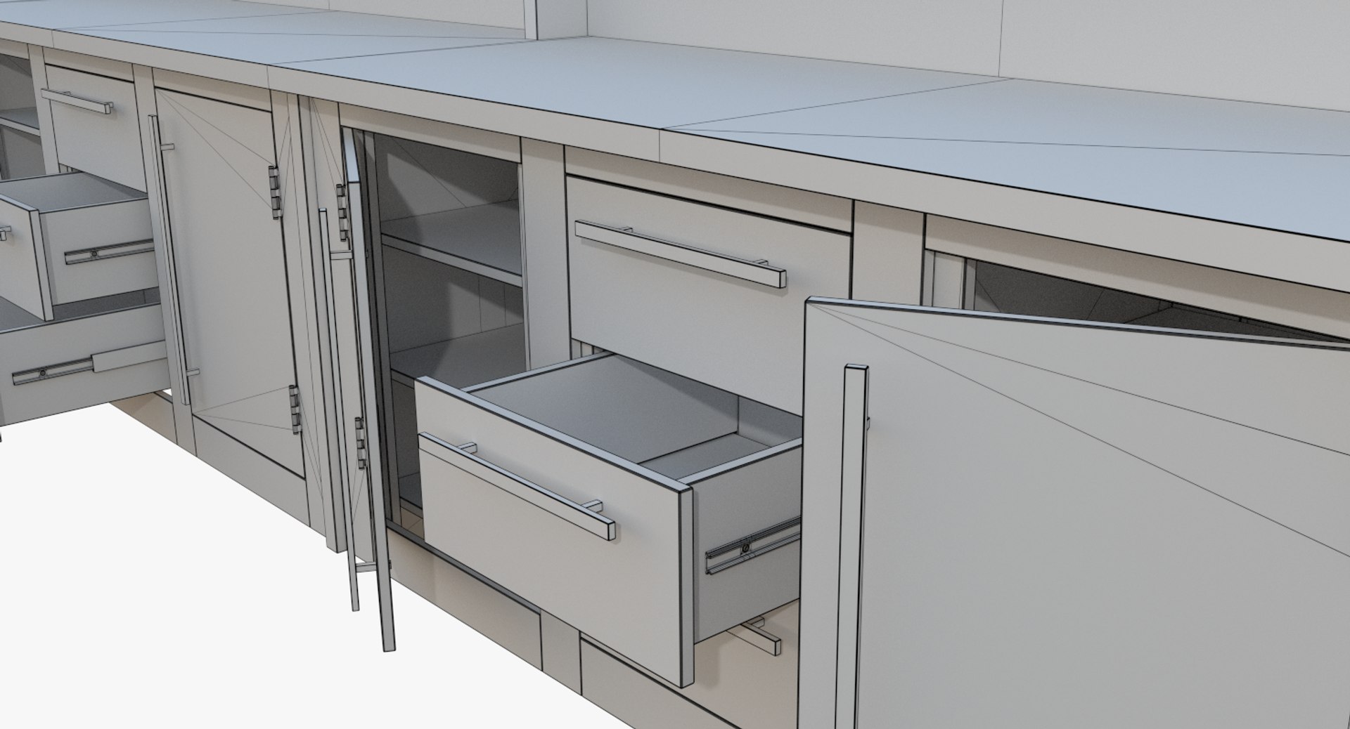 3d Interactive Kitchen Bar Counter Model