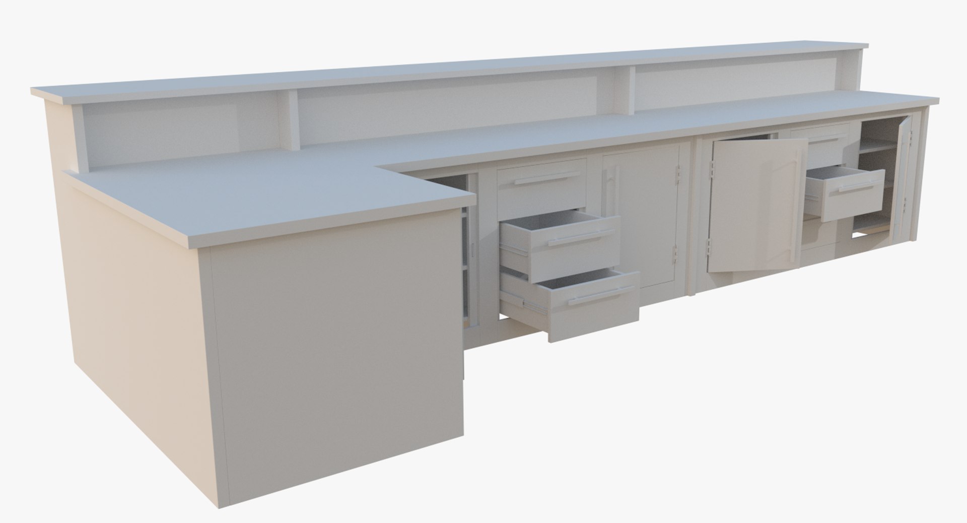 3d Interactive Kitchen Bar Counter Model