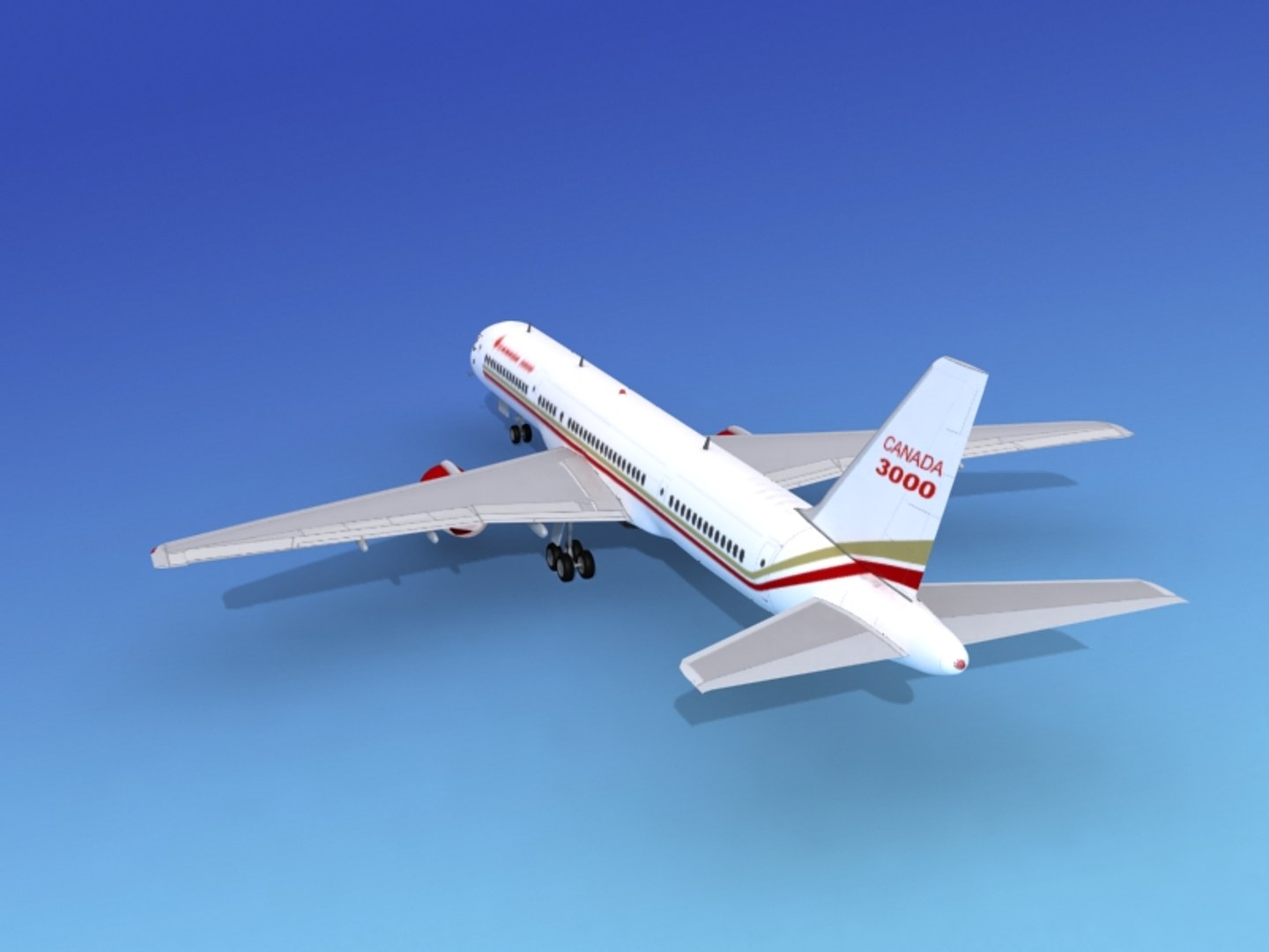 3d Model Airline Boeing 757 757-200